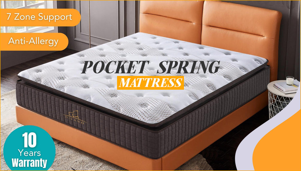 7 Zones Pocket Spring Mattress: Ultimate Support & Comfort – Divano ...