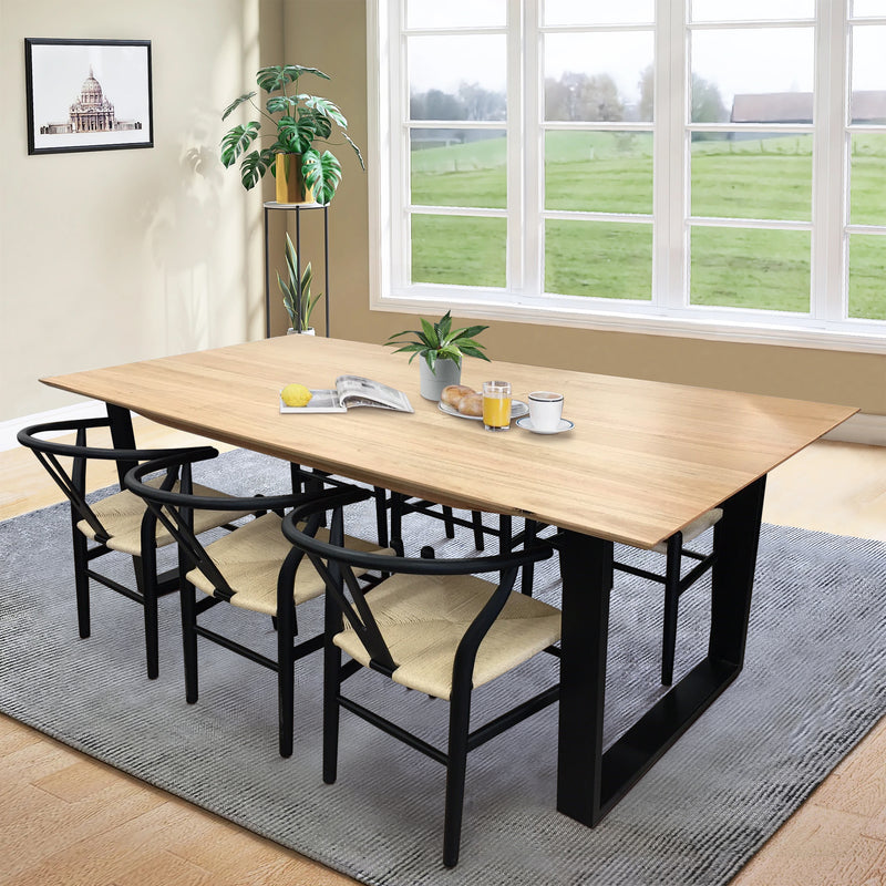 Aconite 7pc Dining table Set | Wishbone Chairs – Divano Furniture