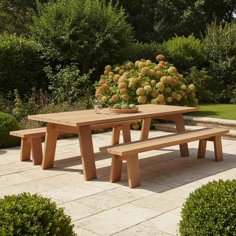 Aldan 260cm Outdoor Timber Dining Table – Divano Furniture