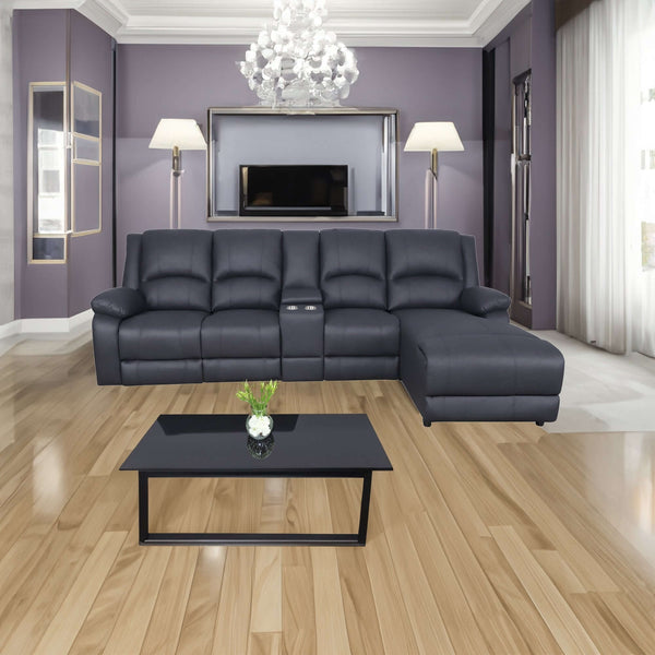 Anderson 3 Seater Recliner Lounge RHF Onyx Black – Divano Furniture