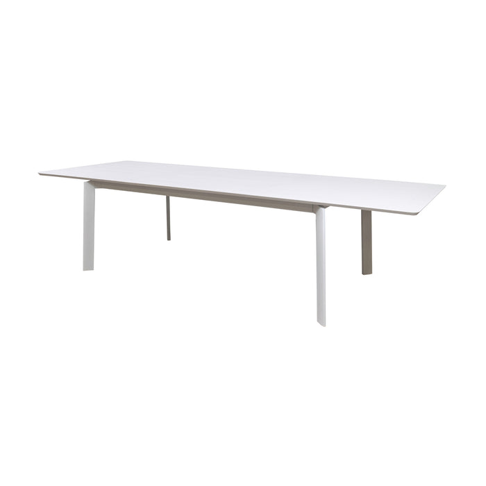 Ataman 200-300cm Extension Aluminium Outdoor Dining Table White ...