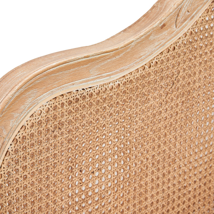 Bali Bed Frame Oak - Queen/King, Whitewash Rattan Style – Divano Furniture