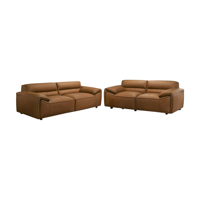 Brunelli 2+3 Seater Set Sofa Genuine Leather Tan – Divano Furniture