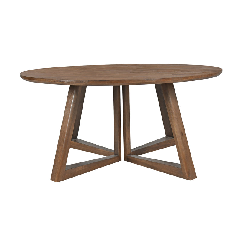 Chatteris 160cm Solid Timber Round Dining Table Brown – Divano Furniture