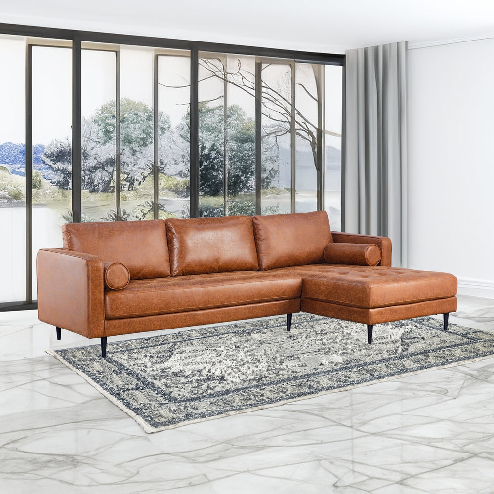 Chelsea 2 Seater Fabric Chaise Sofa - Durable & Modern – Divano Furniture
