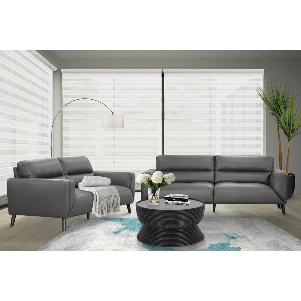 Downy Leather Sofa Set 2+3 Seater in Gunmetal - Luxurious & Comfortable ...
