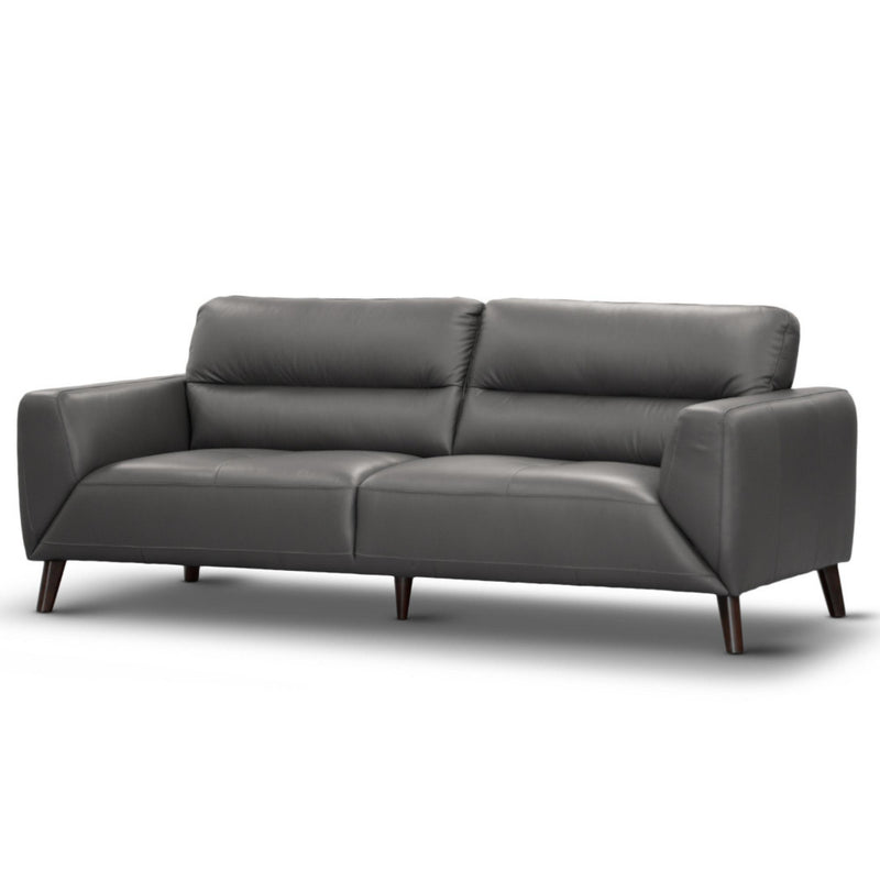 Downy 2+3 Seater Leather Sofa Set Gunmetal – Divano Furniture