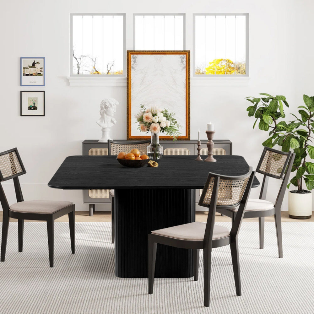 Elbasan 140cm Square Dining Table Black – Divano Furniture