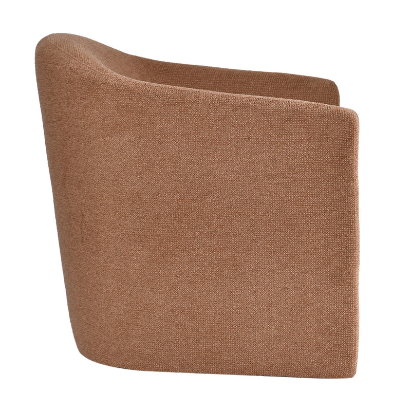 Elm Fabric Accent Chair Occasional Armchair Cinnamon Brown – Divano ...