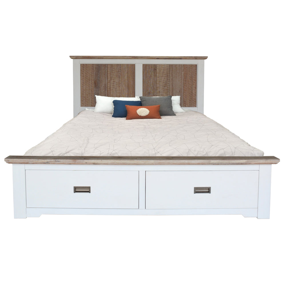 Fiona Bed Frame King/Queen, Multi-Colour Acacia Timber – Divano Furniture