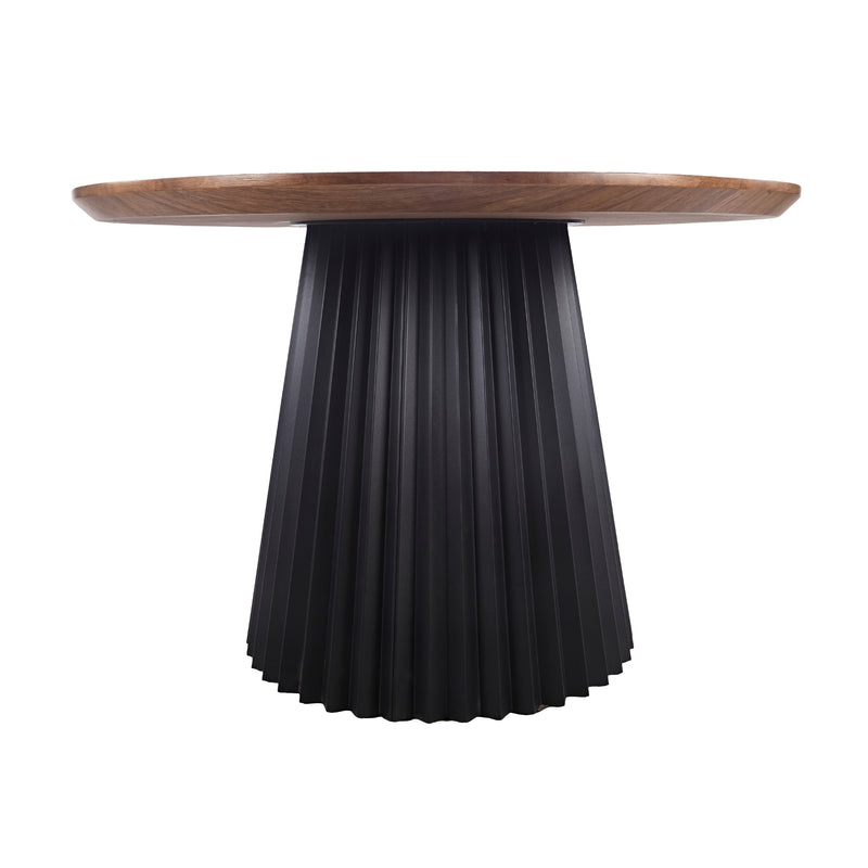 Henrik 130cm Round Dining Table Walnut – Divano Furniture