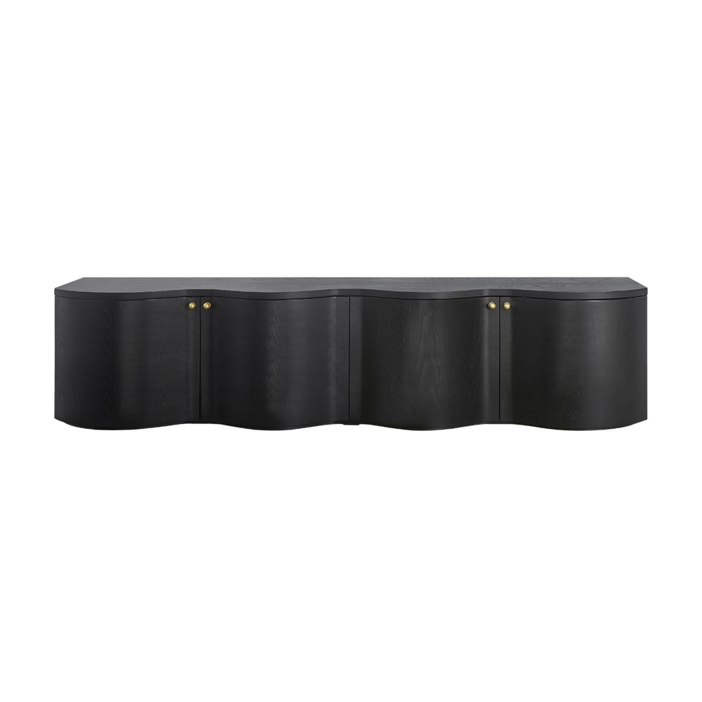 Wave 215cm 4 Door ETU Enterntainment TV Unit Black – Divano Furniture
