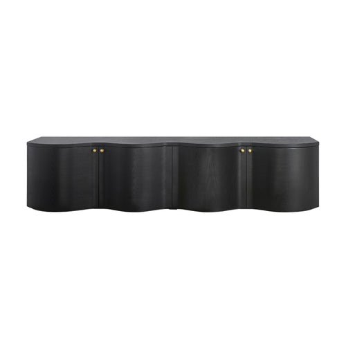 Wave 215cm 4 Door ETU Enterntainment TV Unit Black – Divano Furniture