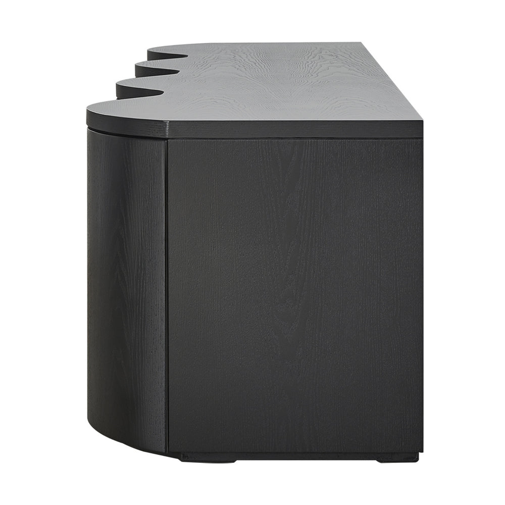 Wave 215cm 4 Door ETU Enterntainment TV Unit Black – Divano Furniture