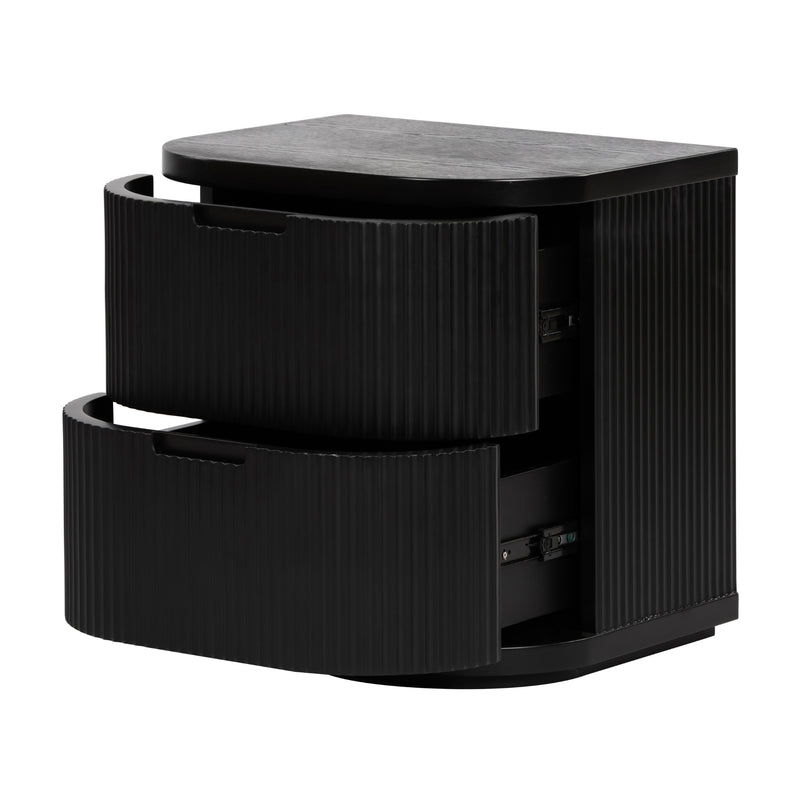 Manna Bedside Table Black – Divano Furniture