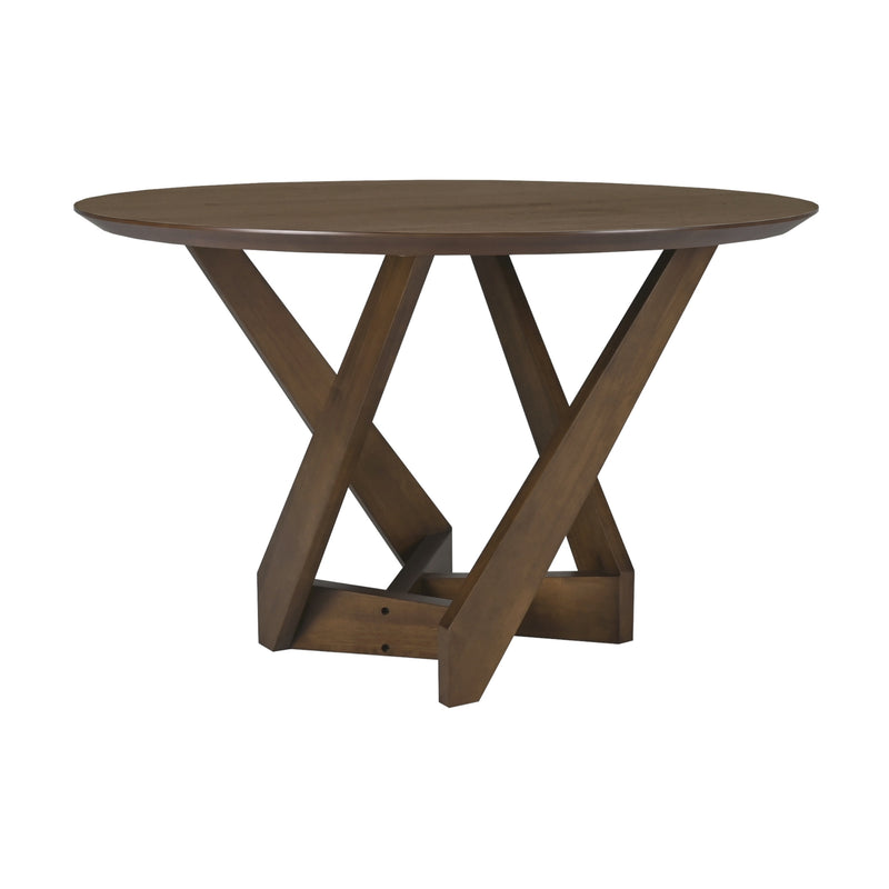 Mattia 120cm Round Dining Table Walnut – Divano Furniture
