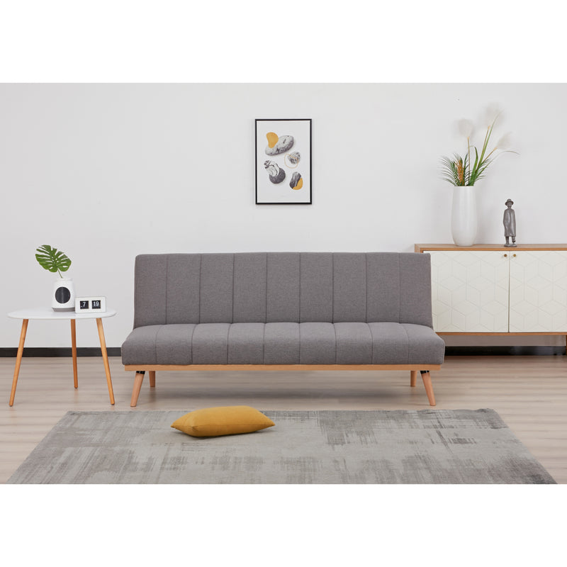 Monroe 3 Seater Sofa Bed, Scandinavian Style, Grey/Graphite/Beige ...