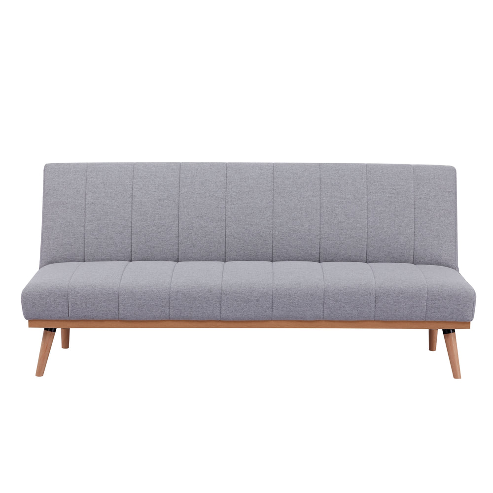 Monroe 3 Seater Sofa Bed, Scandinavian Style, Grey/Graphite/Beige ...