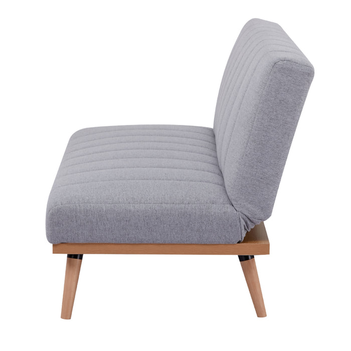 Monroe 3 Seater Sofa Bed, Scandinavian Style, Grey/Graphite/Beige ...