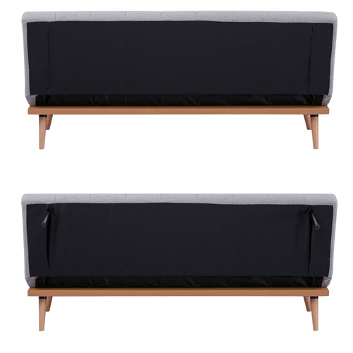 Monroe 3 Seater Sofa Bed, Scandinavian Style, Grey/Graphite/Beige ...