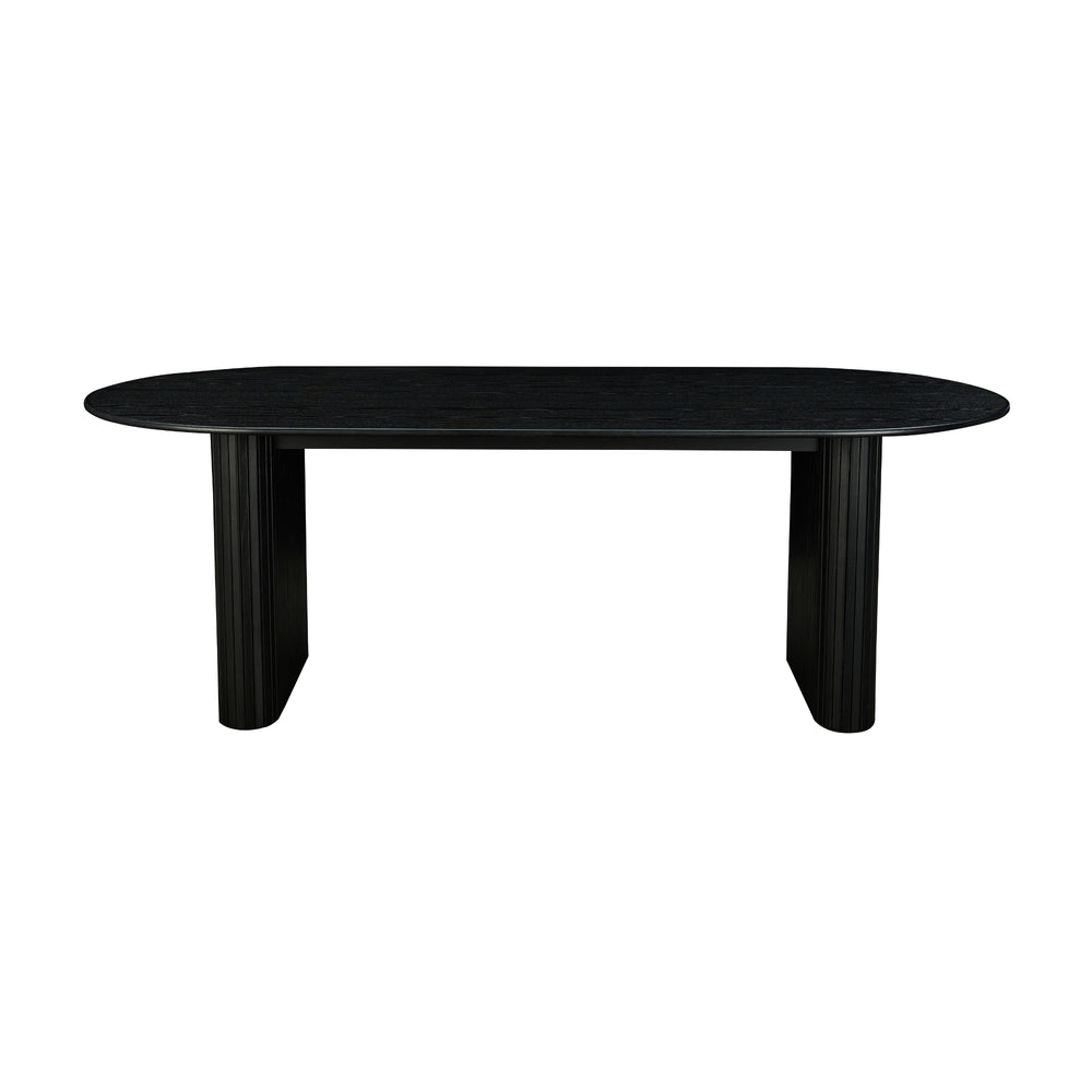 Noir 220cm Timber Oval Dining Table Black – Divano Furniture
