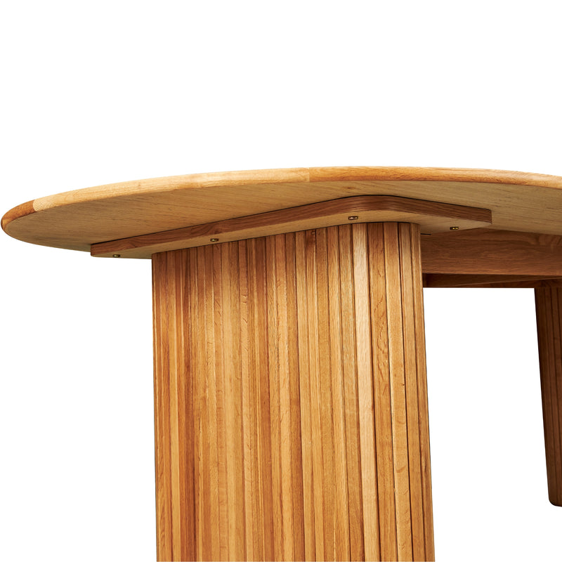 Noir 220cm Timber Oval Dining Table Natural – Divano Furniture