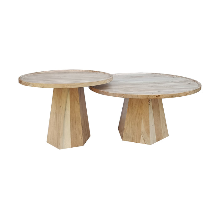 Orbit 2pc Round Coffee Table Natural – Divano Furniture