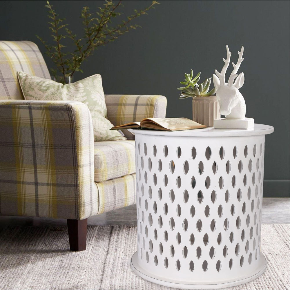 Pansy 50cm Side Table White – Divano Furniture