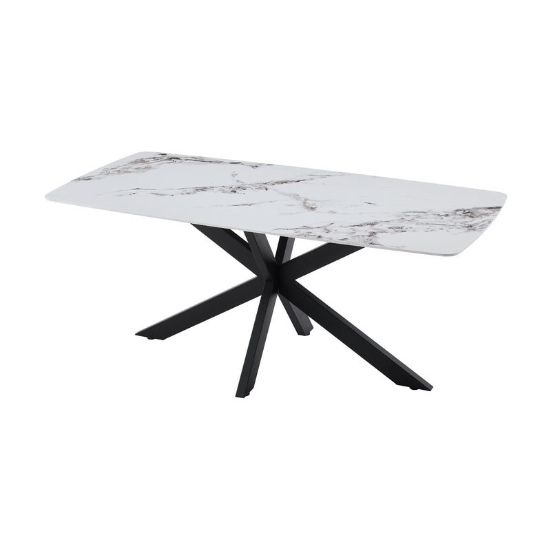 Rafelle 180cm Dining Table Sintered Stone Top White – Divano Furniture