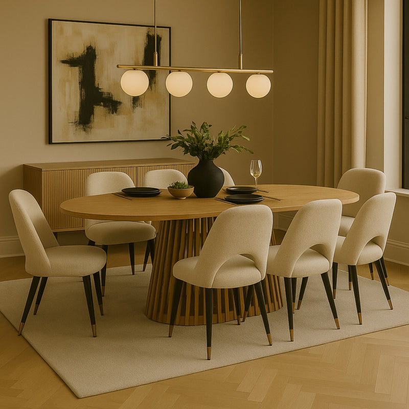 Ravenwood Casablanca 200cm Oval Dining Table Natural – Divano Furniture