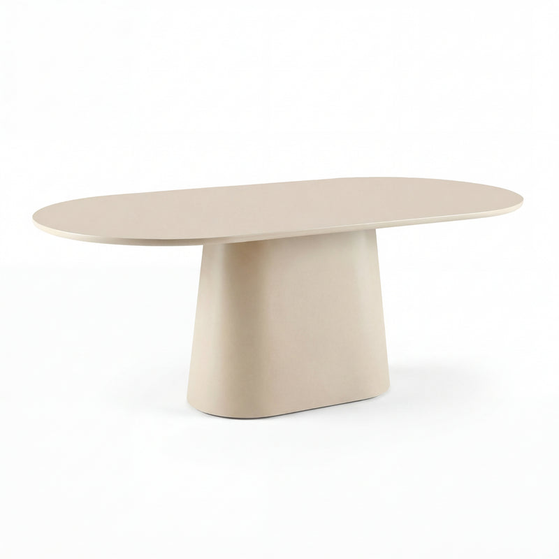 Sade 200cm Oval Dining Table Putty Beige – Divano Furniture