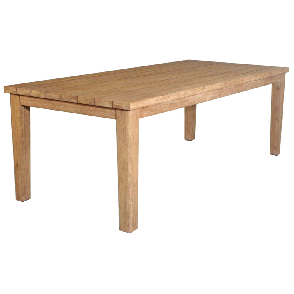 Stud 220cm Outdoor Dining Table in Brushed Eucalyptus – Divano Furniture