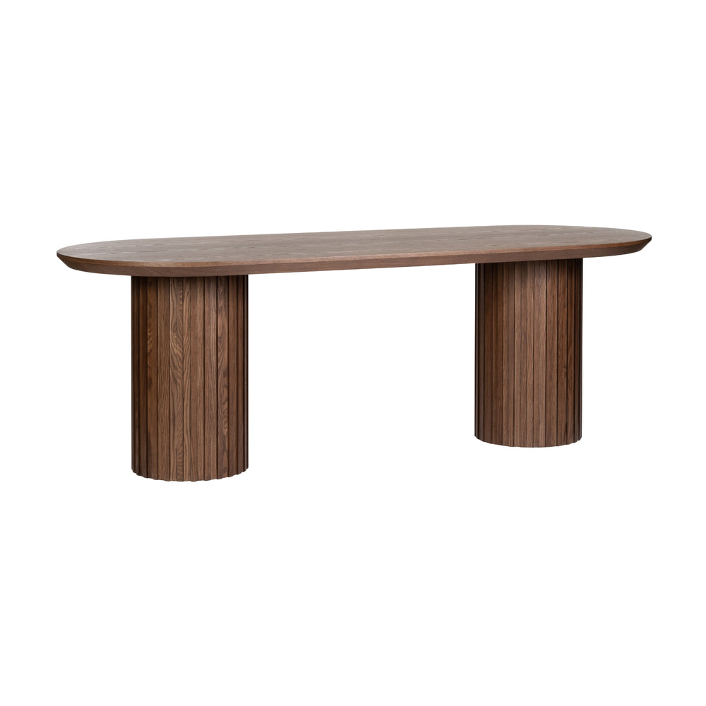 Vanessa 220cm Oval Dining Table Walnut – Divano Furniture