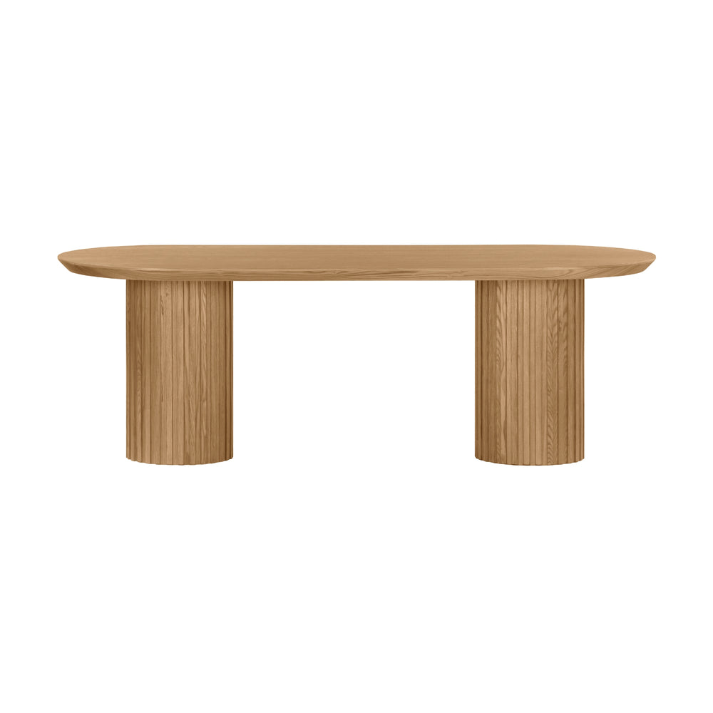 Vanessa 220cm Oval Dining Table Natural – Divano Furniture
