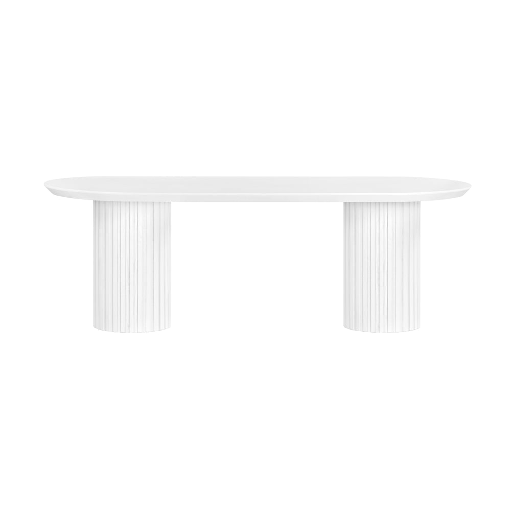 Vanessa Marty 220cm Oval Dining Table White – Divano Furniture